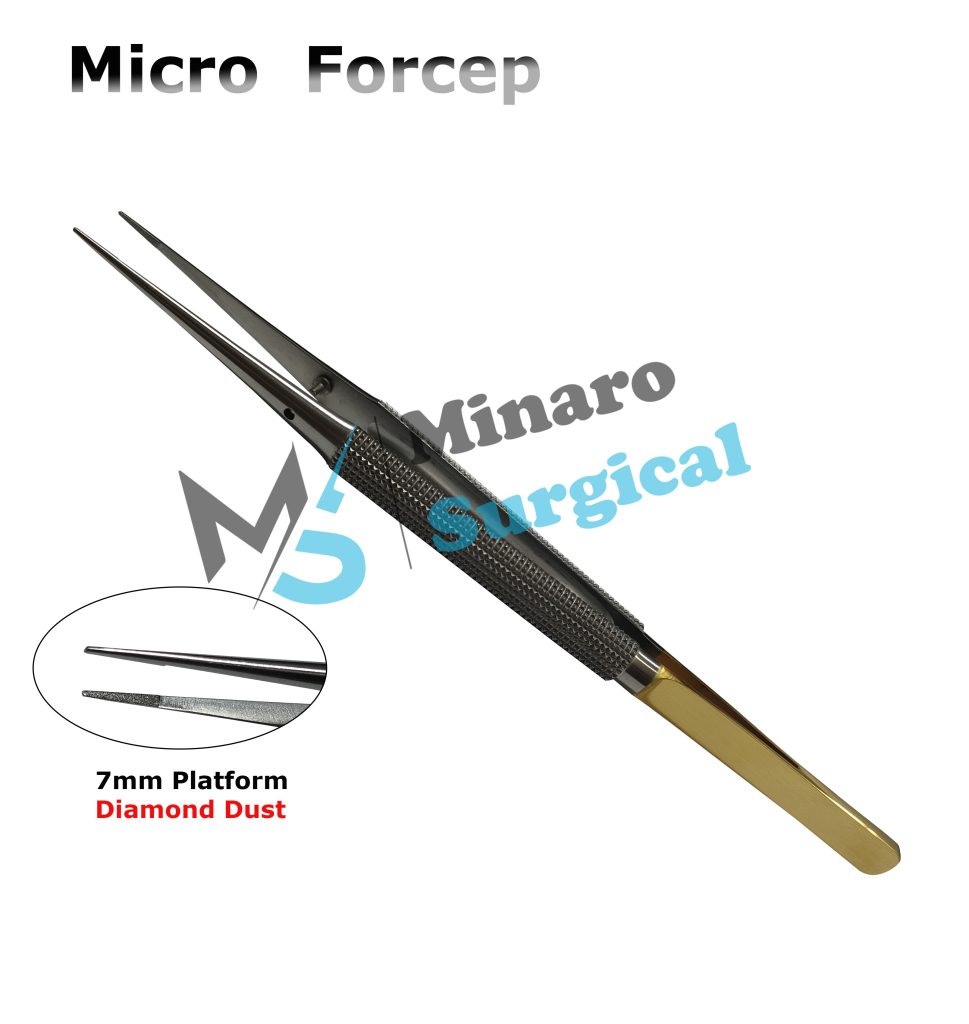Micro Forcep with Diamond Dust Vascular. – minarosurgical